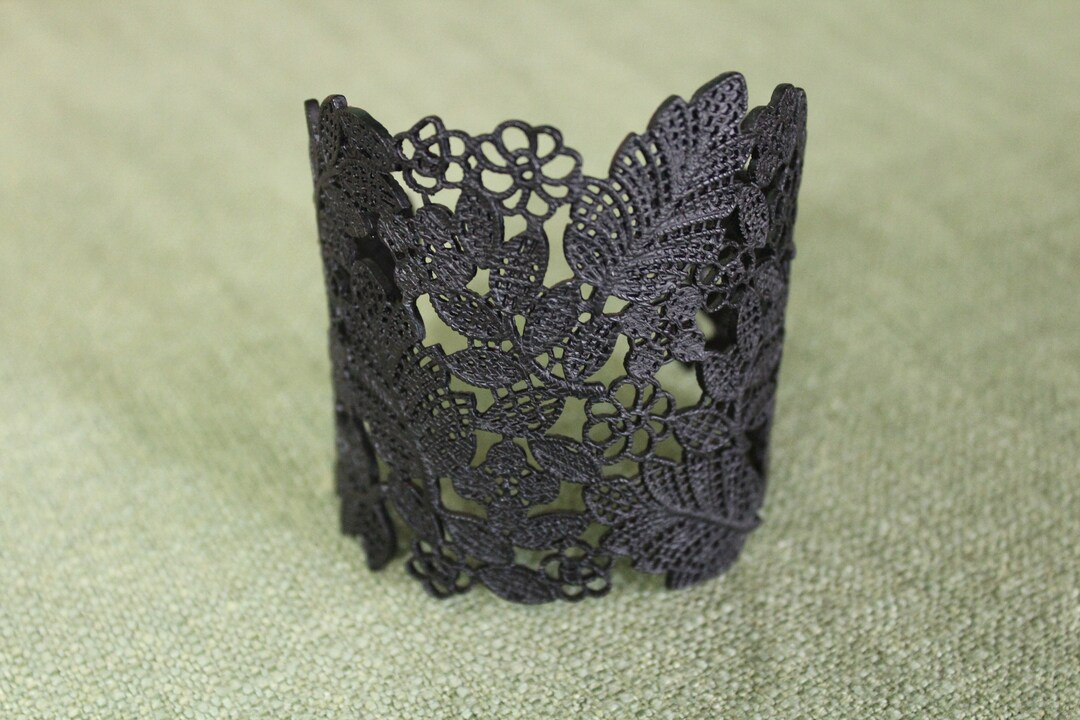 Black Metal Cuff Bracelet Vintage Womens Jewelry and Accessories - Etsy