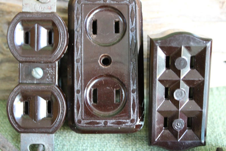 Bakelite Electrical Components Set of Seven (7) Vintage Industrial ...