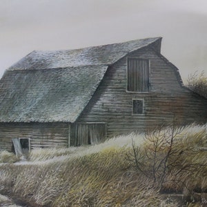 Farm Print Ruane Manning Framed Print Barn and Windmill 1982 Vintage ...