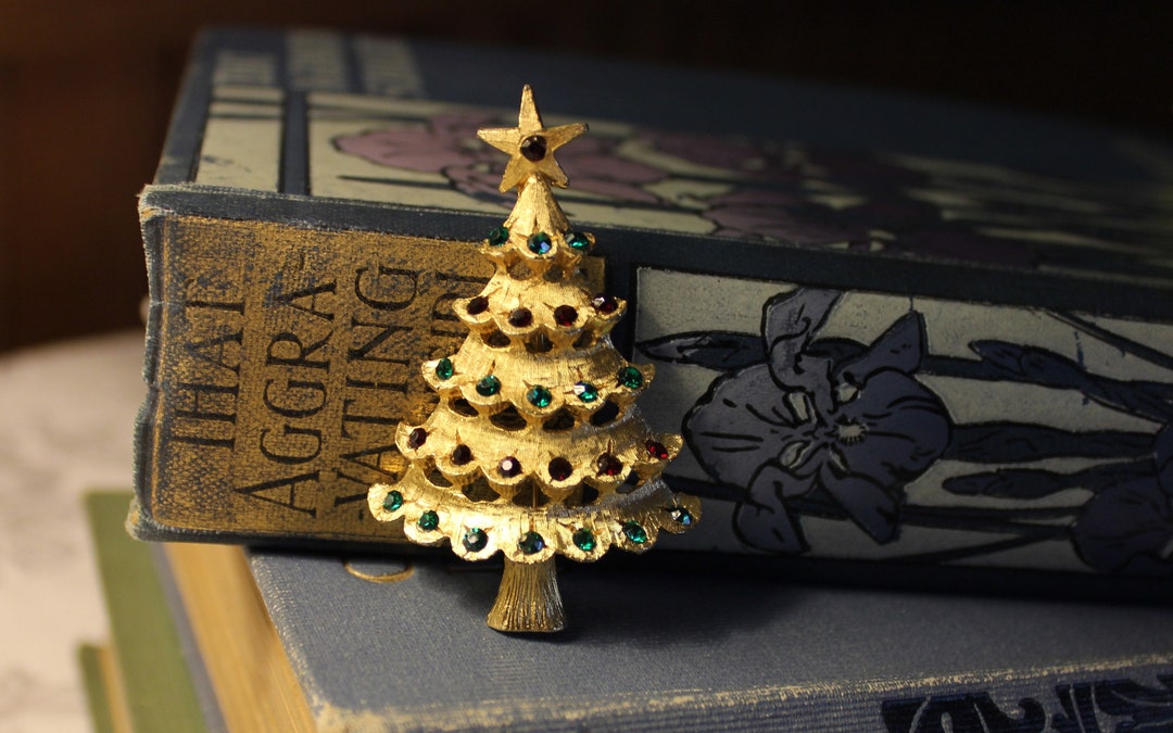 Mylu Christmas Tree Brooch Vintage Holiday Jewelry - Etsy