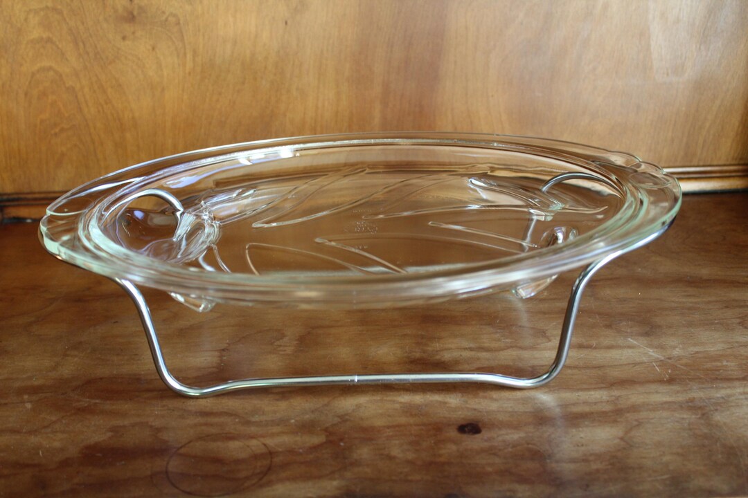 Pyrex Flameware Meat Tray and Stand Tree of Life 1970s Vintage Pyrex - Etsy