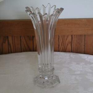 Flared Crystal Vase Vintage Floristware and Home Decor - Etsy