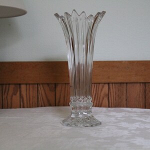 Flared Crystal Vase Vintage Floristware and Home Decor - Etsy