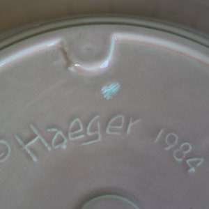 Haeger Pottery Gray and Peach Coffee Table Bowl 1984 Vintage Pottery ...