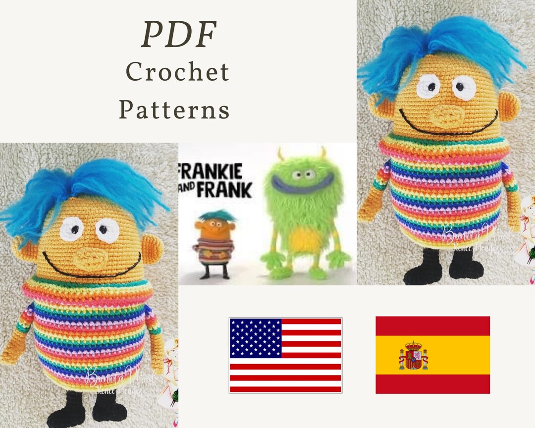 PDF PATTERN Frankie Amigurumi Frankie Crochet Pattern Frank - Etsy