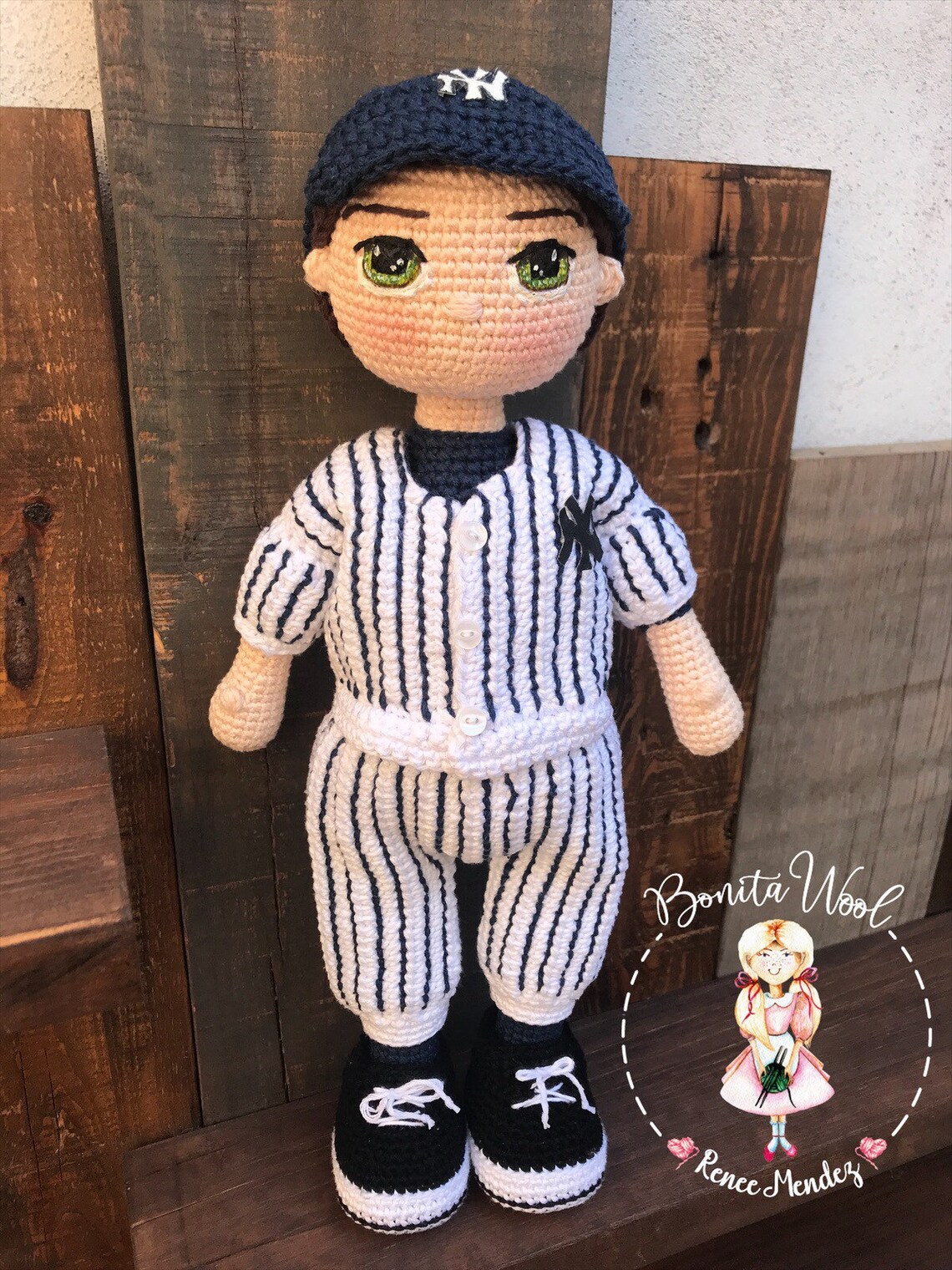 PDF Baseball Player Crochet Pattern Yankees NY Crochet - Etsy