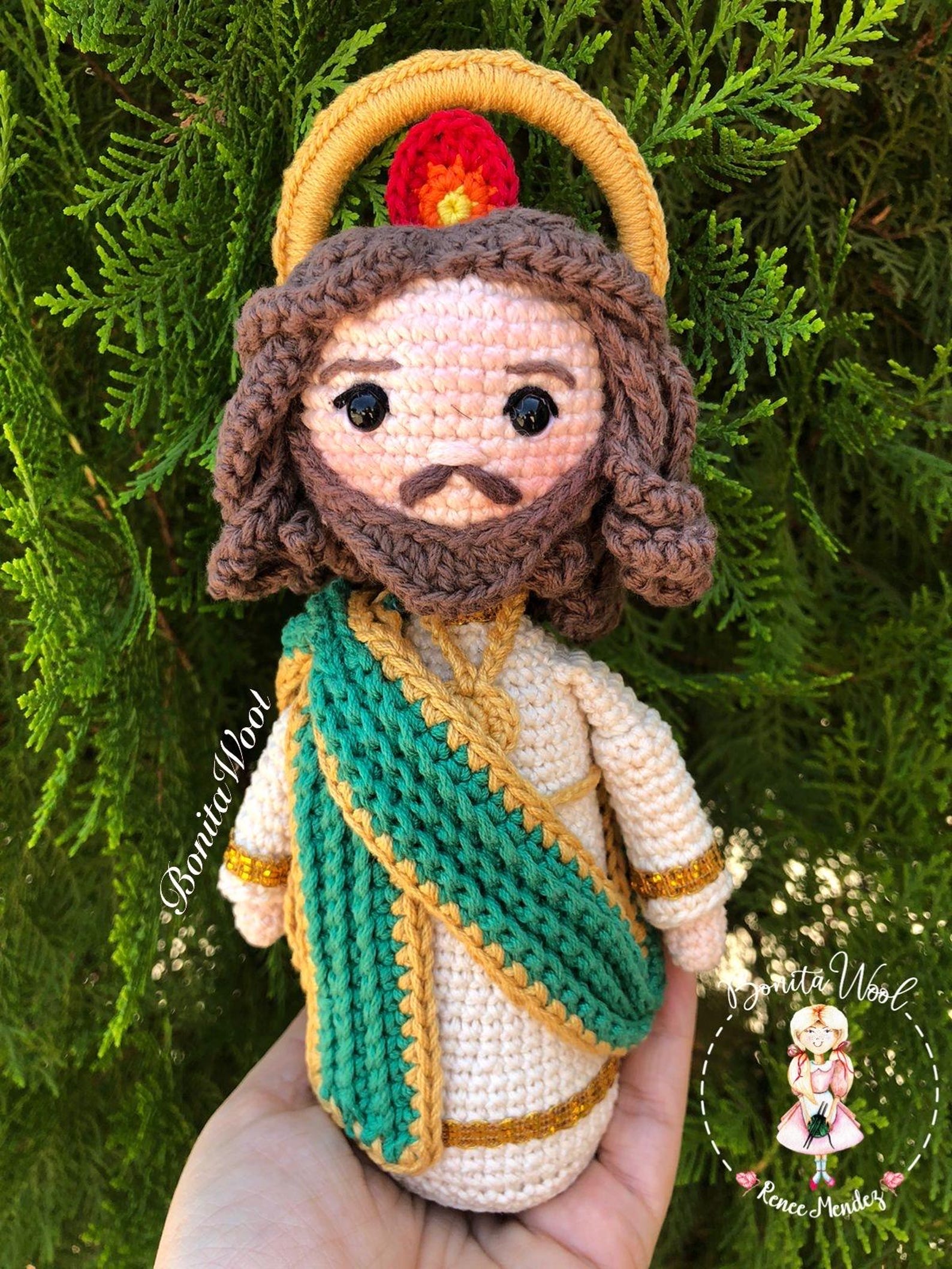 PDF St Jude Thadeuss Pattern, English Pattern, Crochet Doll, Amigurumi ...