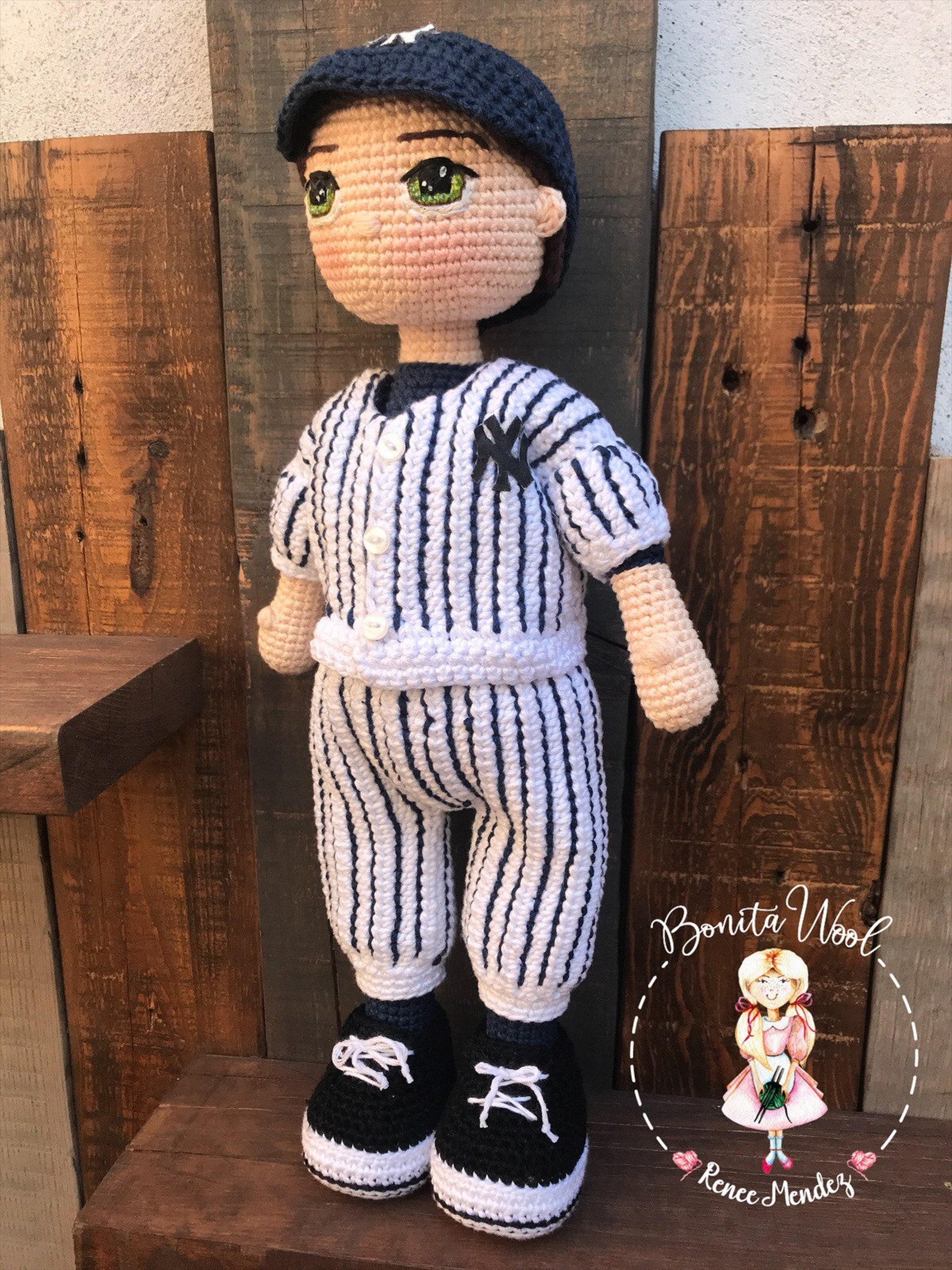 PDF Baseball Player Crochet Pattern, Yankees NY Crochet, Crochet Doll ...