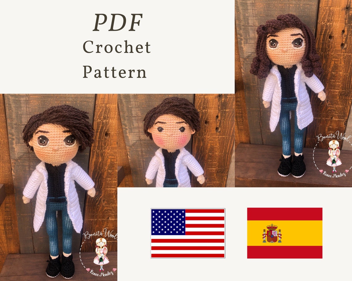PDF PATTERN Doctor Amigurumi Doctor Crochet Pattern Doctor - Etsy