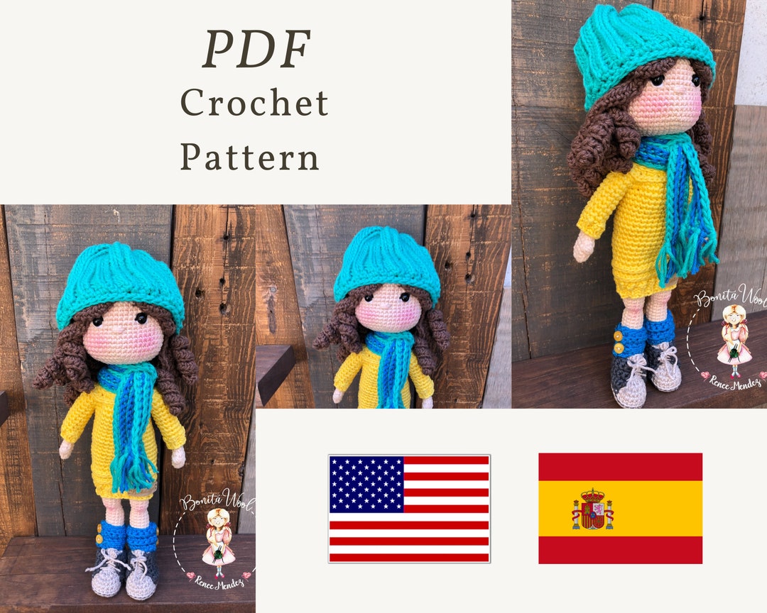 PDF Patter Lizzie Doll, Crochet Doll, Step by Step Doll, Collectible ...