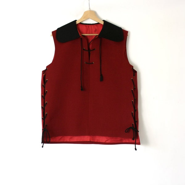 Mens Red Renaissance Vest - Etsy