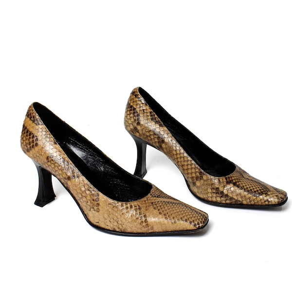 Snake Print High Heels - Etsy