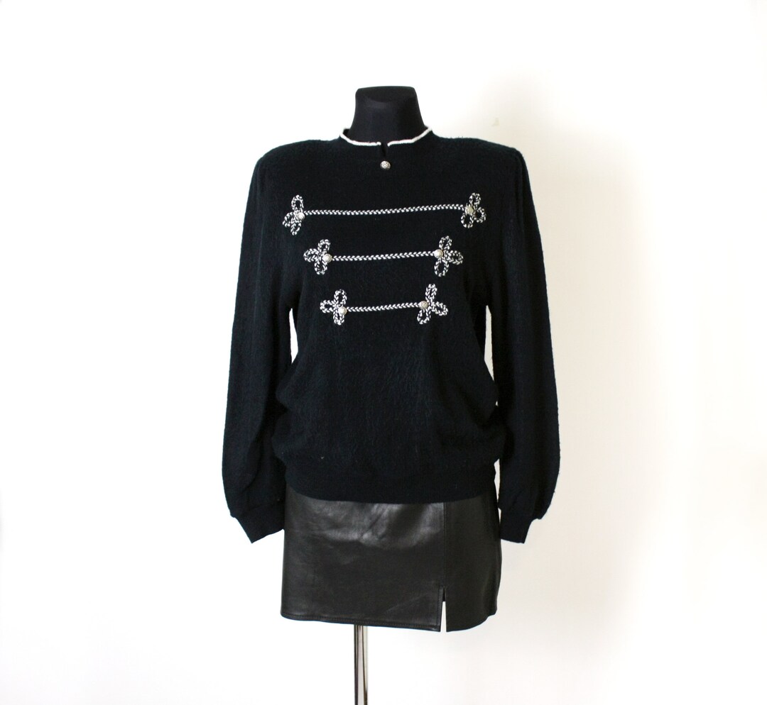 Vintage Marching Band Sweater Black Italian Sweater Military - Etsy