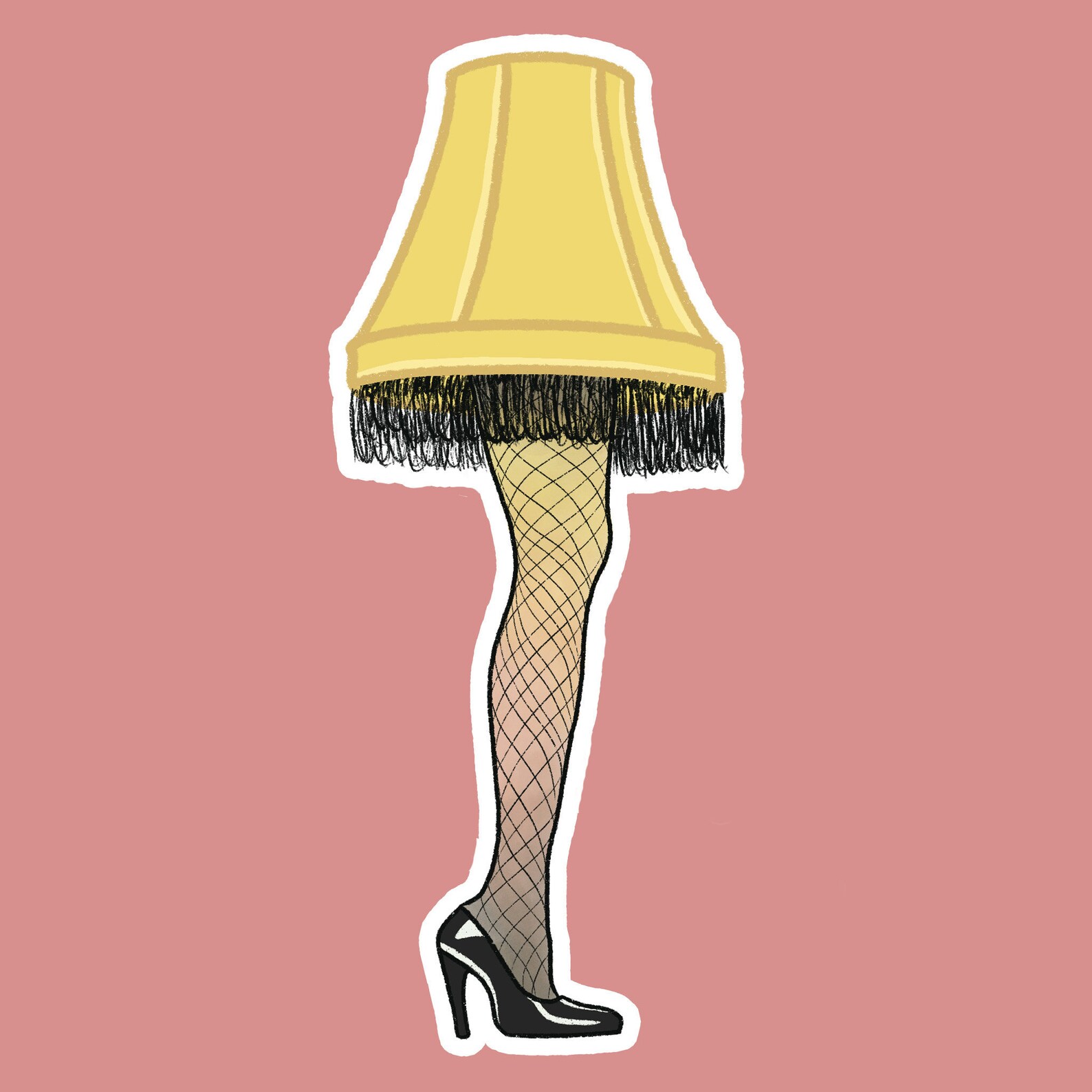 A Christmas Story Leg Lamp Vinyl Sticker Etsy