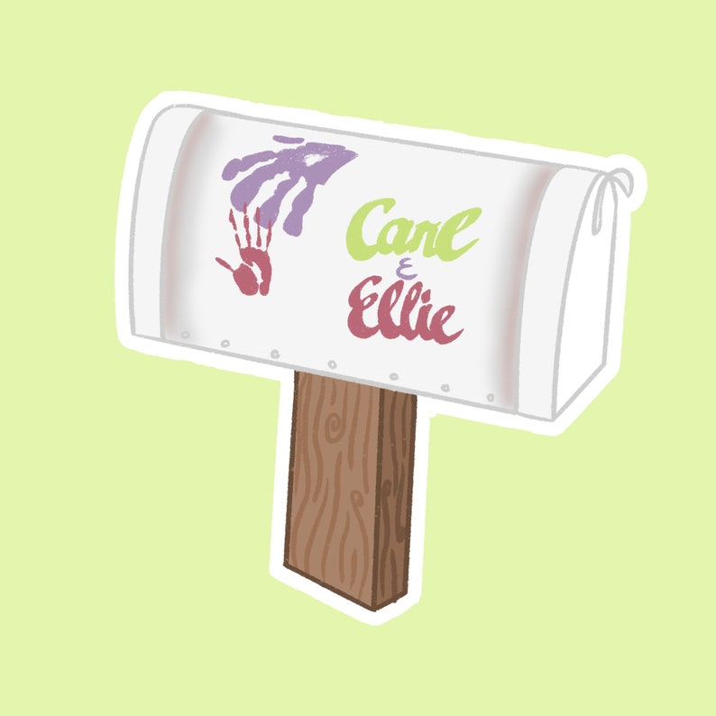 UP Carl & Ellie Handprint Mailbox Vinyl Sticker | Etsy