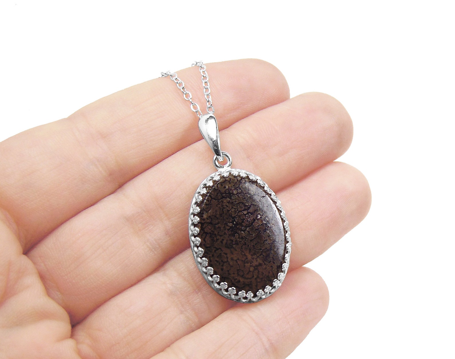 Dinosaur Bone Necklace in Sterling Silver Fossil Jewelry - Etsy