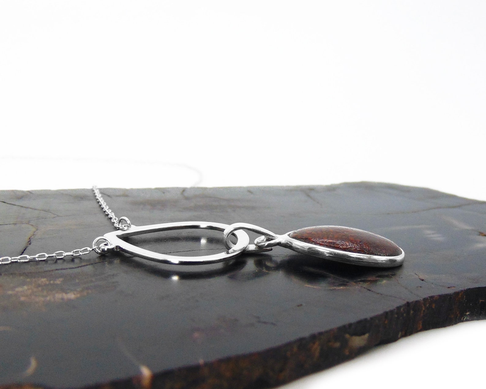 Dinosaur Bone Necklace in Sterling Silver Fossil Jewelry - Etsy