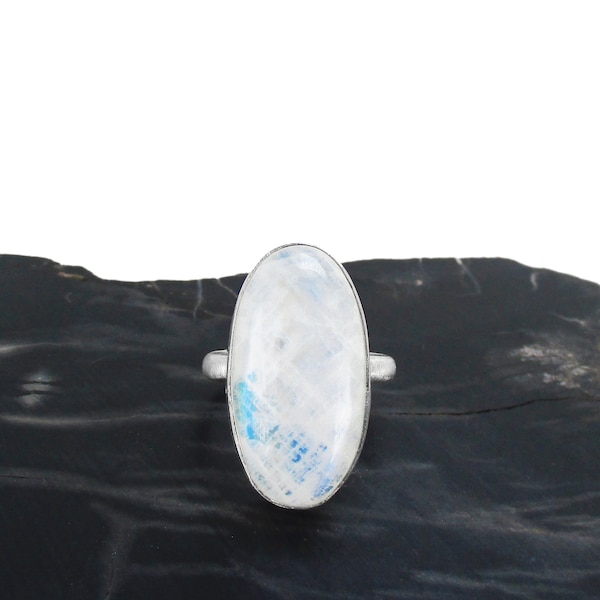 Large Moonstone Ring - Etsy