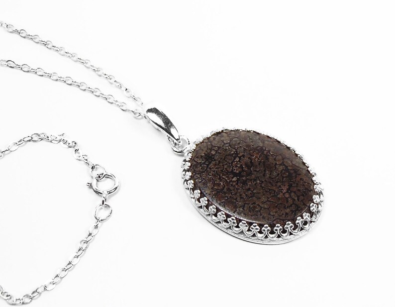 Dinosaur Bone Necklace in Sterling Silver Fossil Jewelry - Etsy