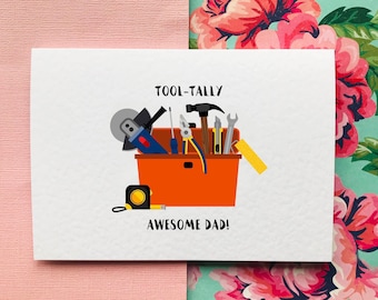 Tool-tally Awesome Dad Father's Day Card - Etsy