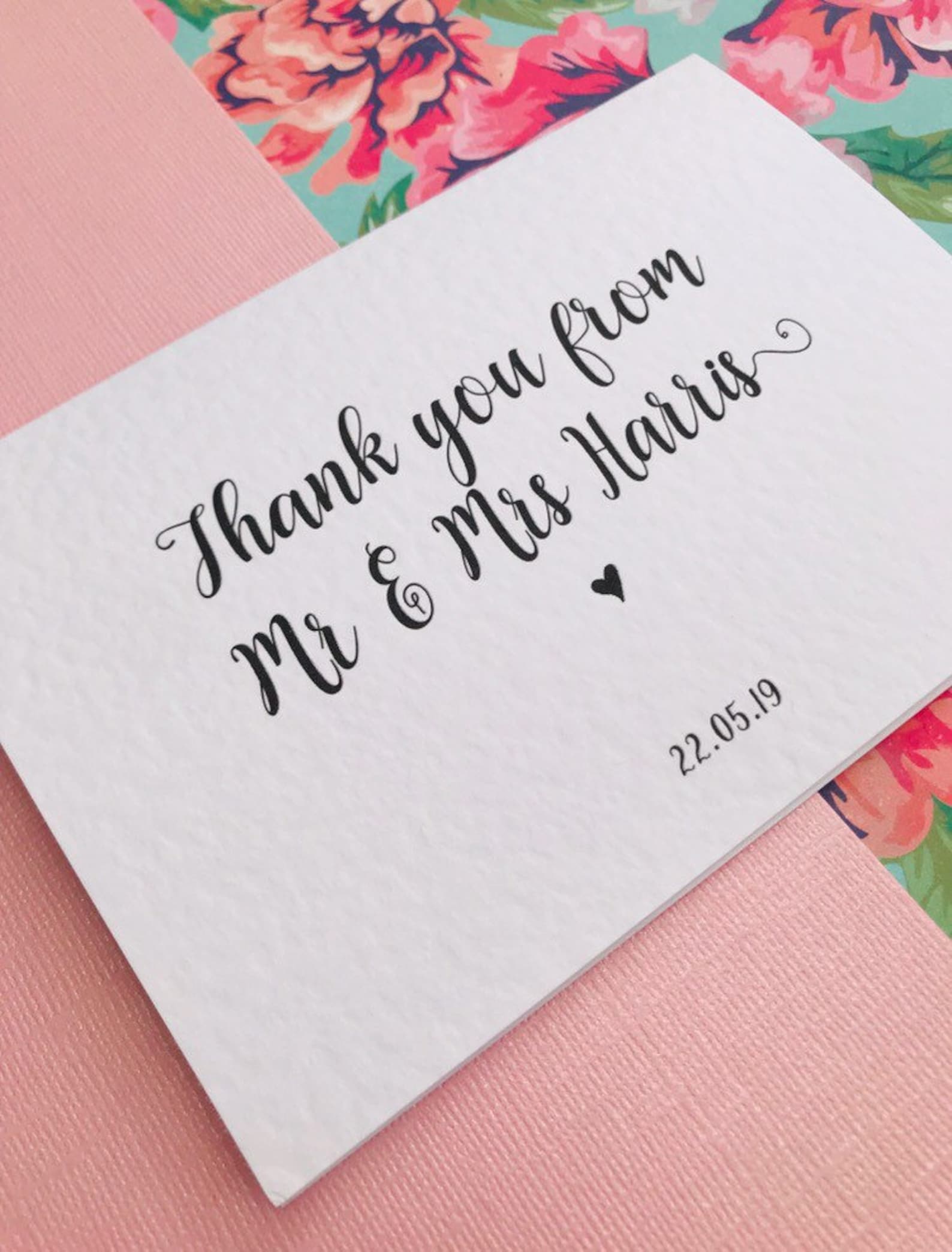 Thank You From Mr and Mrs Personalised Bride and Groom Wedding - Etsy UK