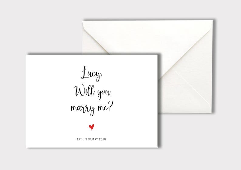 Will You Marry Me Personalised Proposal Card/ Engagement Card/ - Etsy