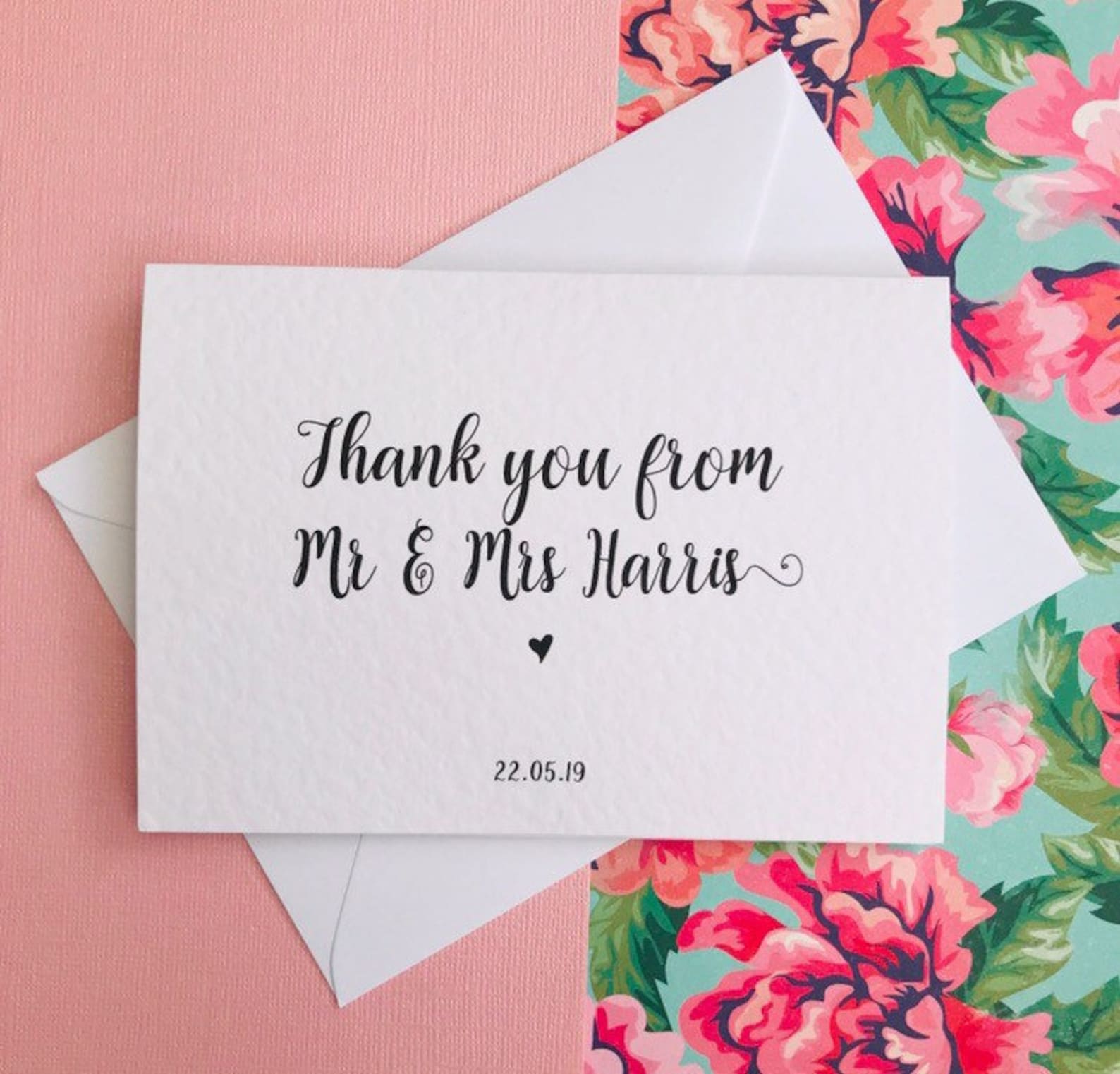 Thank You From Mr and Mrs Personalised Bride and Groom Wedding | Etsy UK