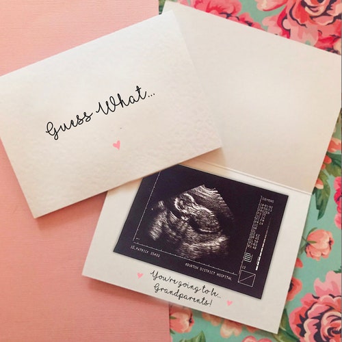 Guess What Pregnancy Announcement Scan Card. You're Going - Etsy