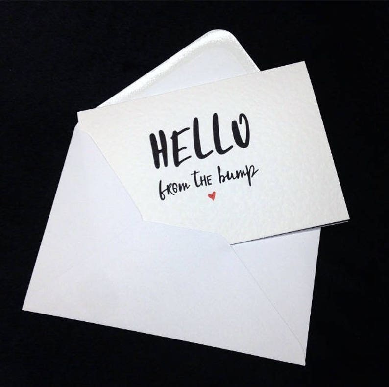 Hello From the Bump Pregnancy Scan Photo Card / Gender Reveal / It's a ...
