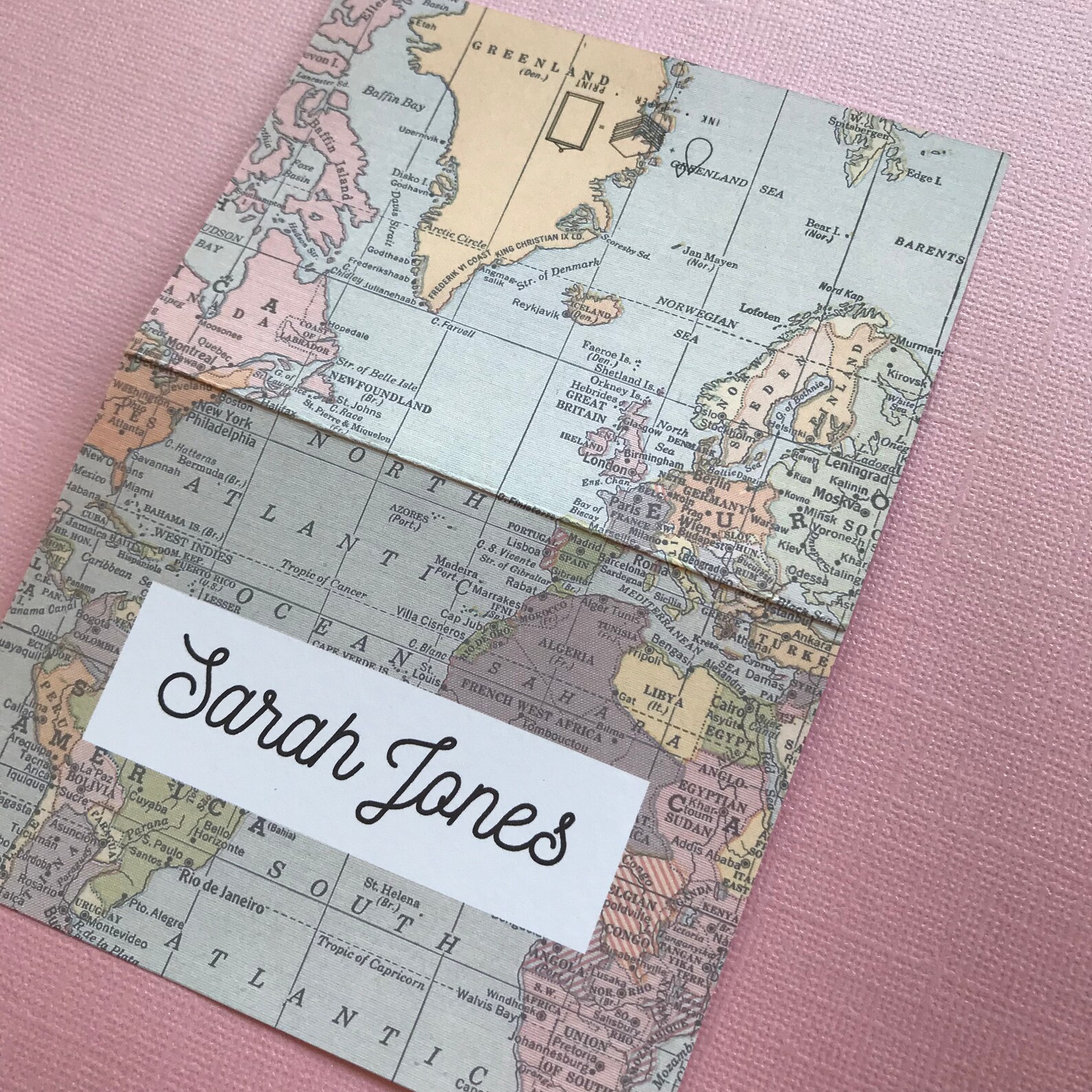 World Map Travel Inspired Wedding Guest Place Cards/ Wedding | Etsy