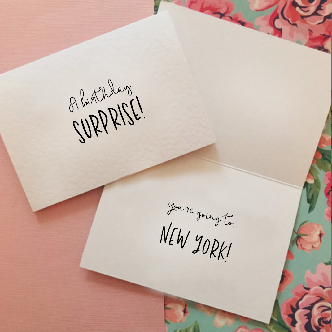 Birthday Surprise Holiday/concert/event Reveal Card/ We're - Etsy UK