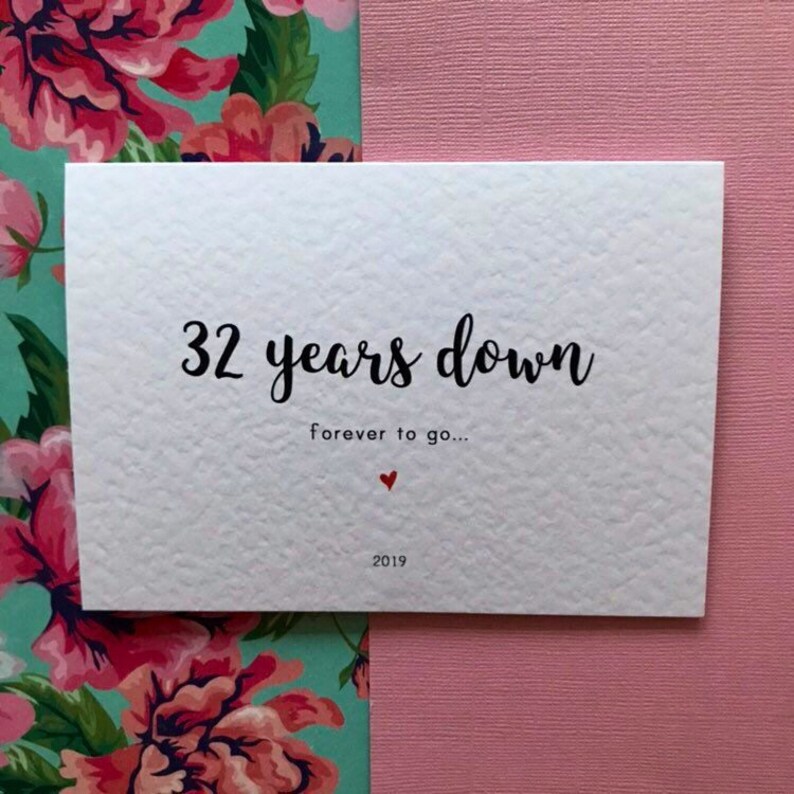 Personalised Years Down.. Forever to Go Anniversary Card/valentine's ...