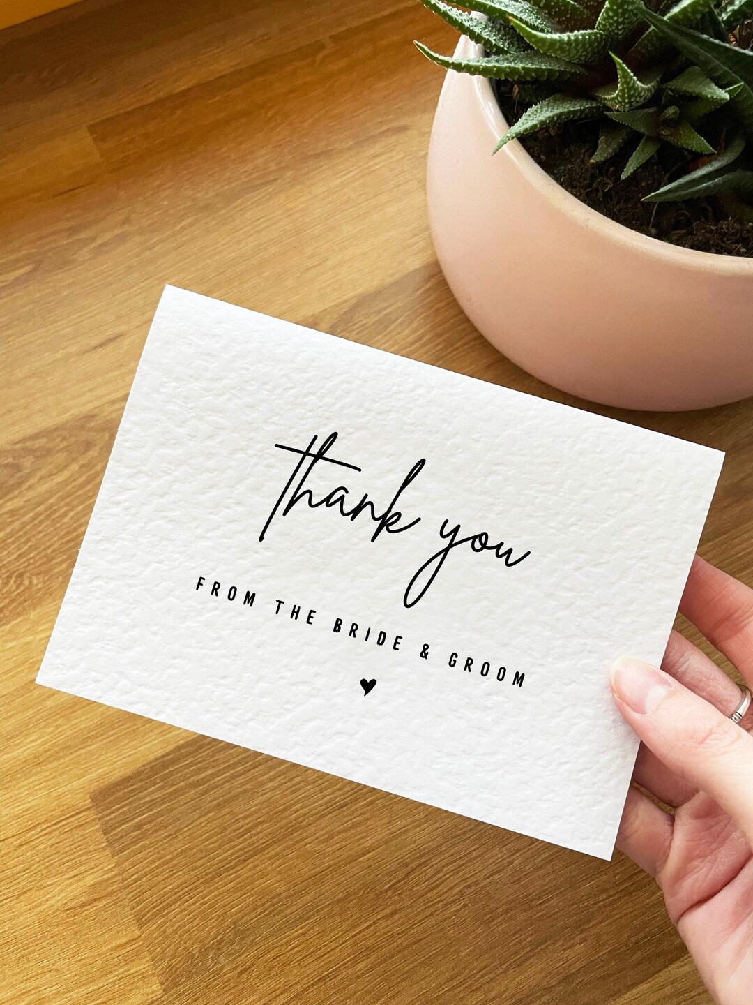 Thank You From the Bride and Groom Card - Etsy