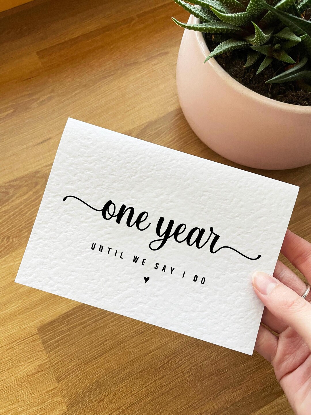 One Year Until We Say I Do Wedding Countdown Card - Etsy