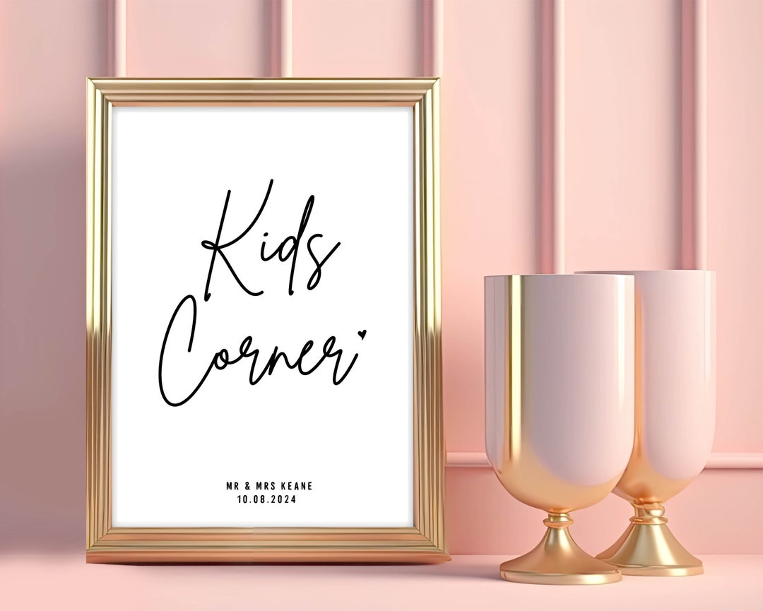 Kids Corner Wedding Table Sign/printable Download - Etsy