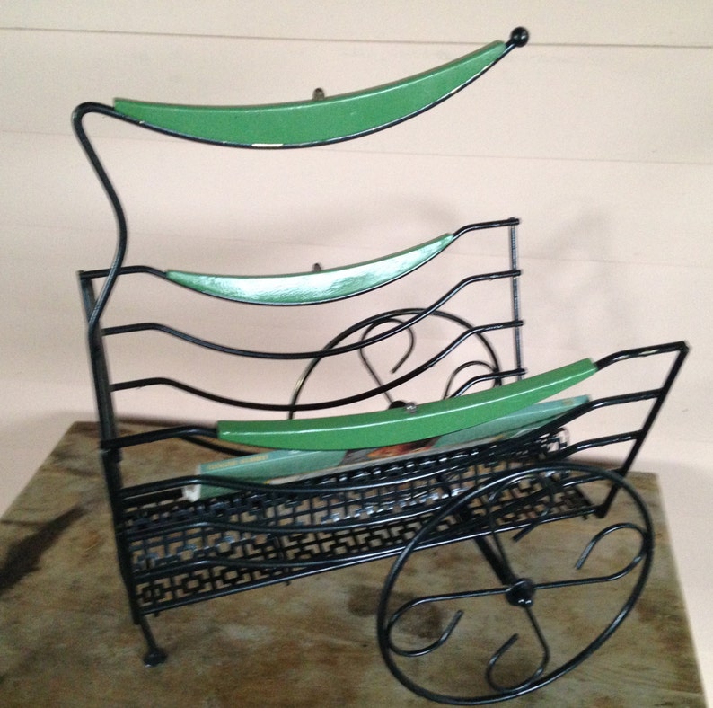 Vintage Stylish Vendor's Cart Magazine Rack - Etsy