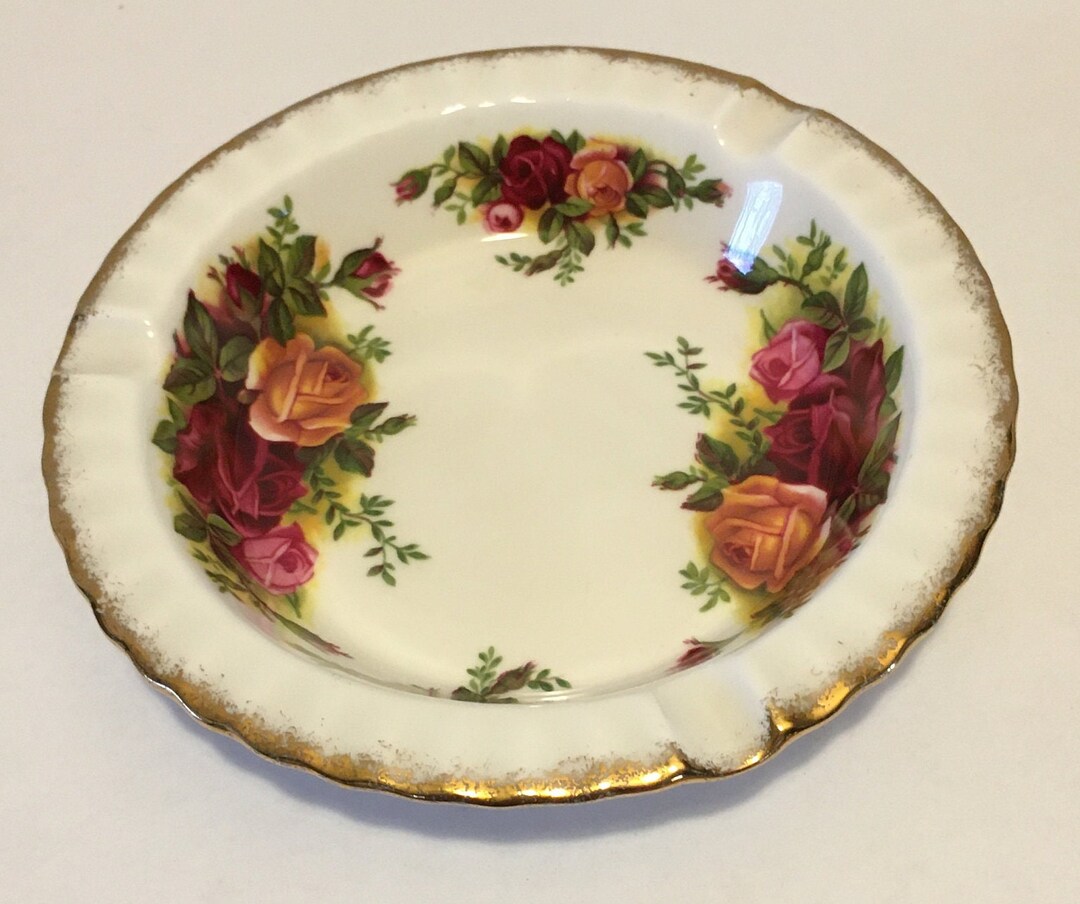 Royal Albert -old Country Roses - Bone China - Ash Tray - Vintage ...