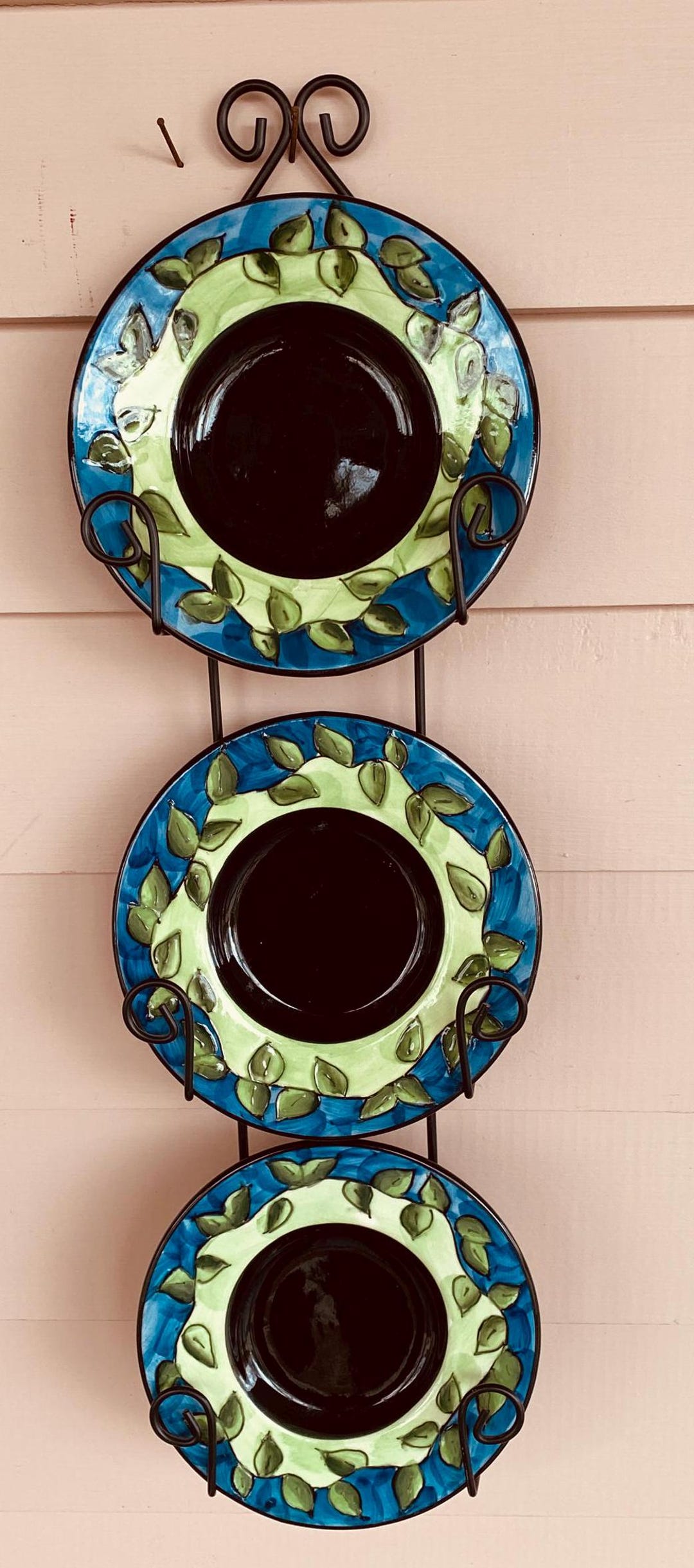 Small Vintage 3 Tier Wire Plate Rack - Plate Display - Vintage Stand ...