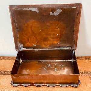 Vintage Copper Box Jewelry Box Desk Accessories Copper Craft Arts and ...