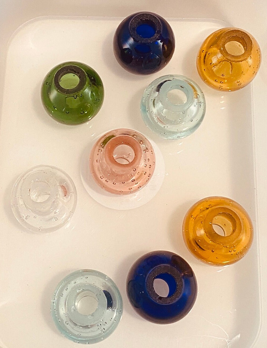 Vintage Blown Glass Mini Lamp Shades Art Creation Retro 1 1/4 Diameter ...