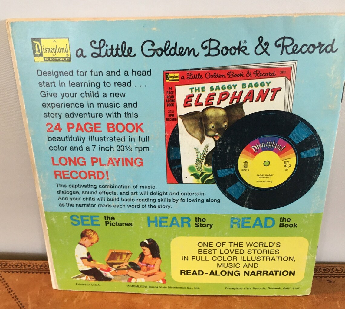 Little Golden Book & Record Disneyland Little Fat | Etsy