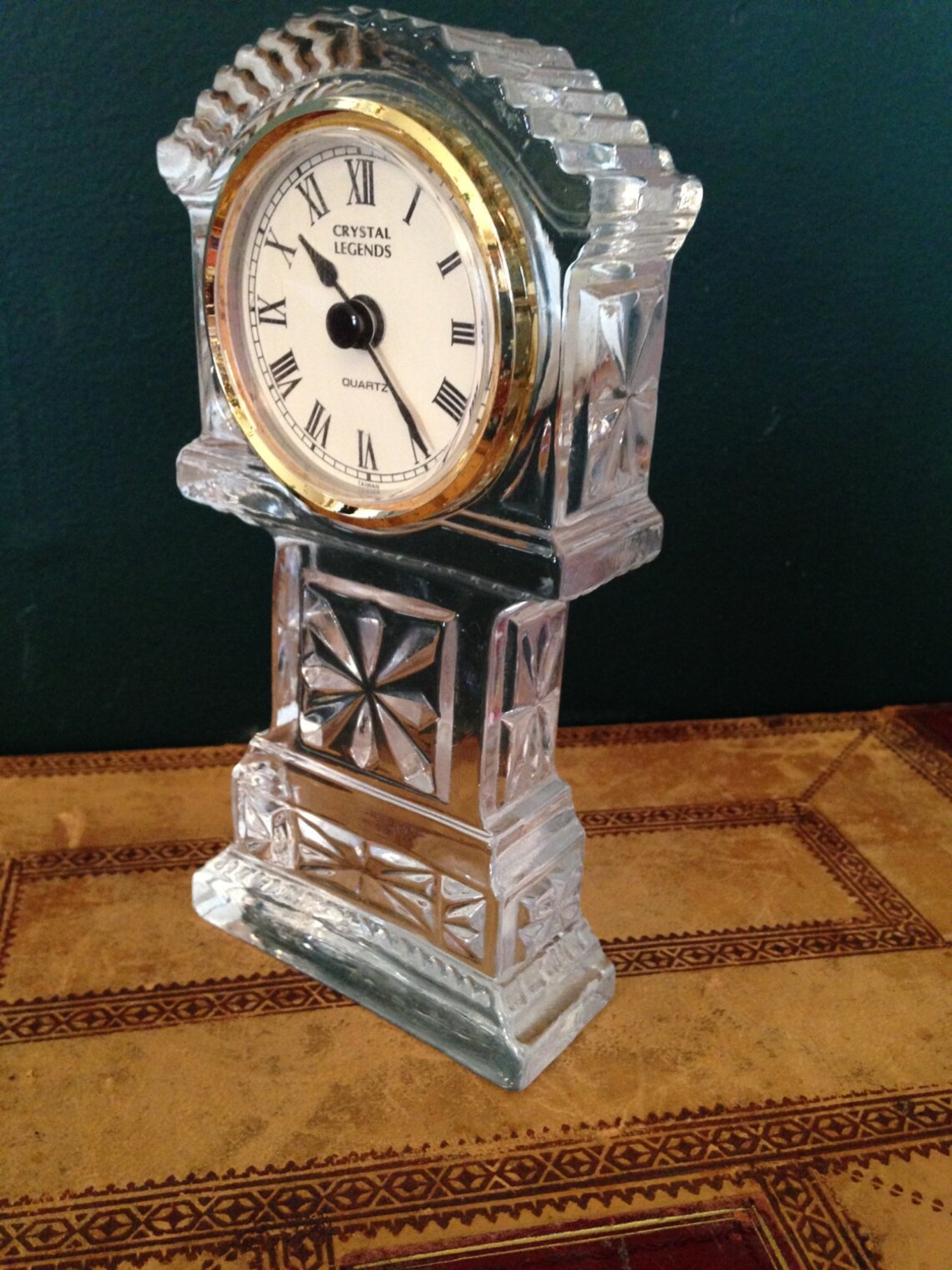 Crystal Legends Clock by Godinger in Glass Case Miniature - Etsy