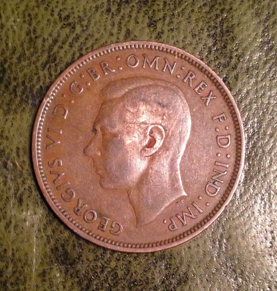 1937 English Penny Coin - Not Spendable - Etsy