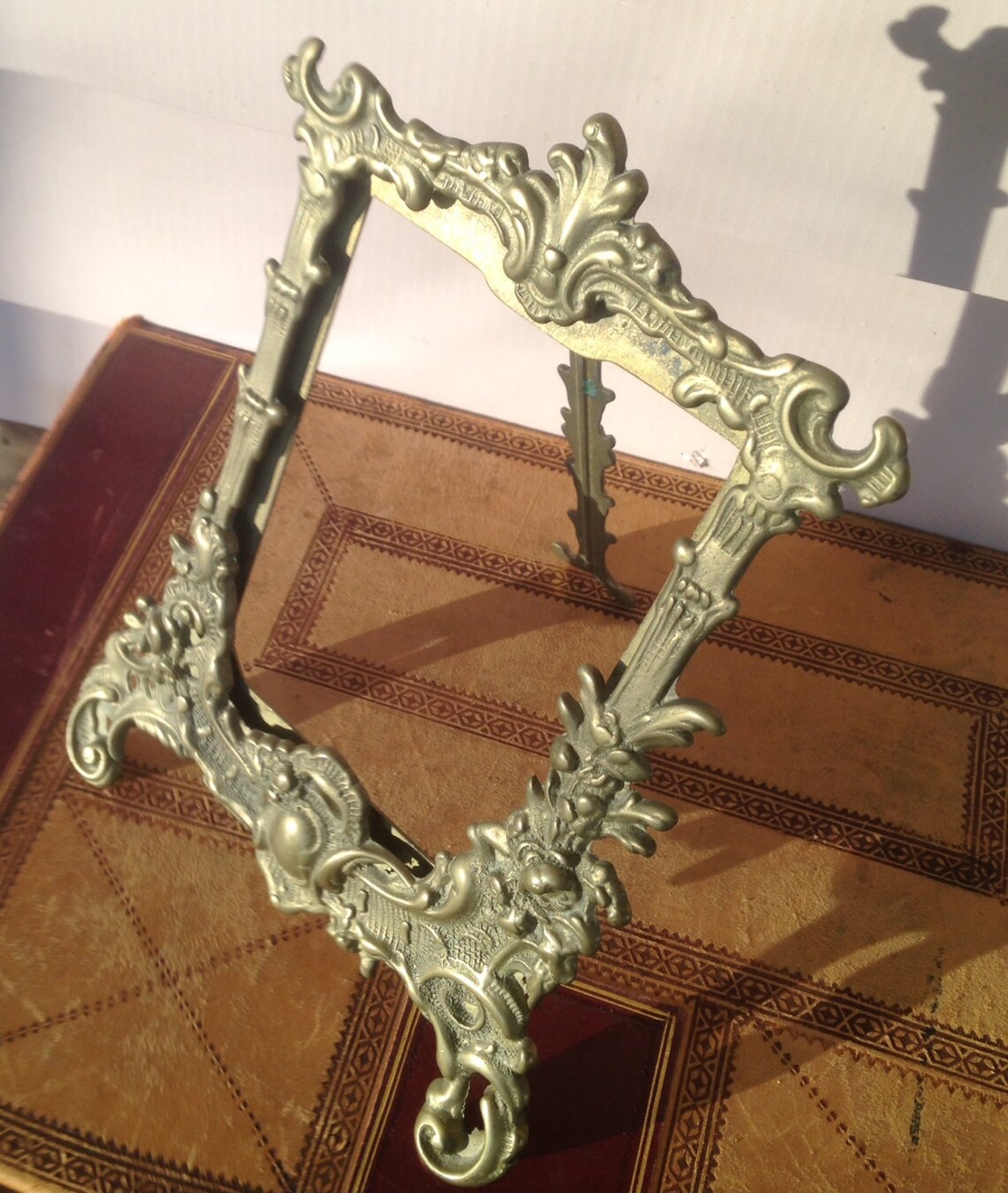 Vintage Cast Brass Photo Frame - Etsy