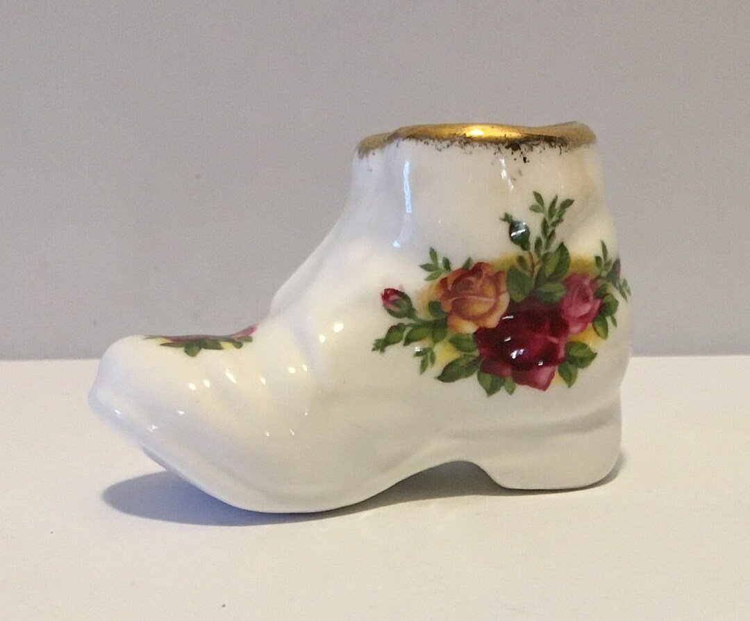 Royal Albert -old Country Roses - Bone China - Boot - Shoe - Vintage ...
