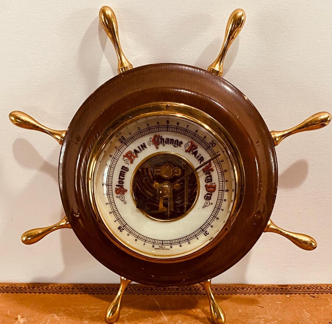 Wooden Framed Barometer - Brass Fittings - Western Germany - Etsy