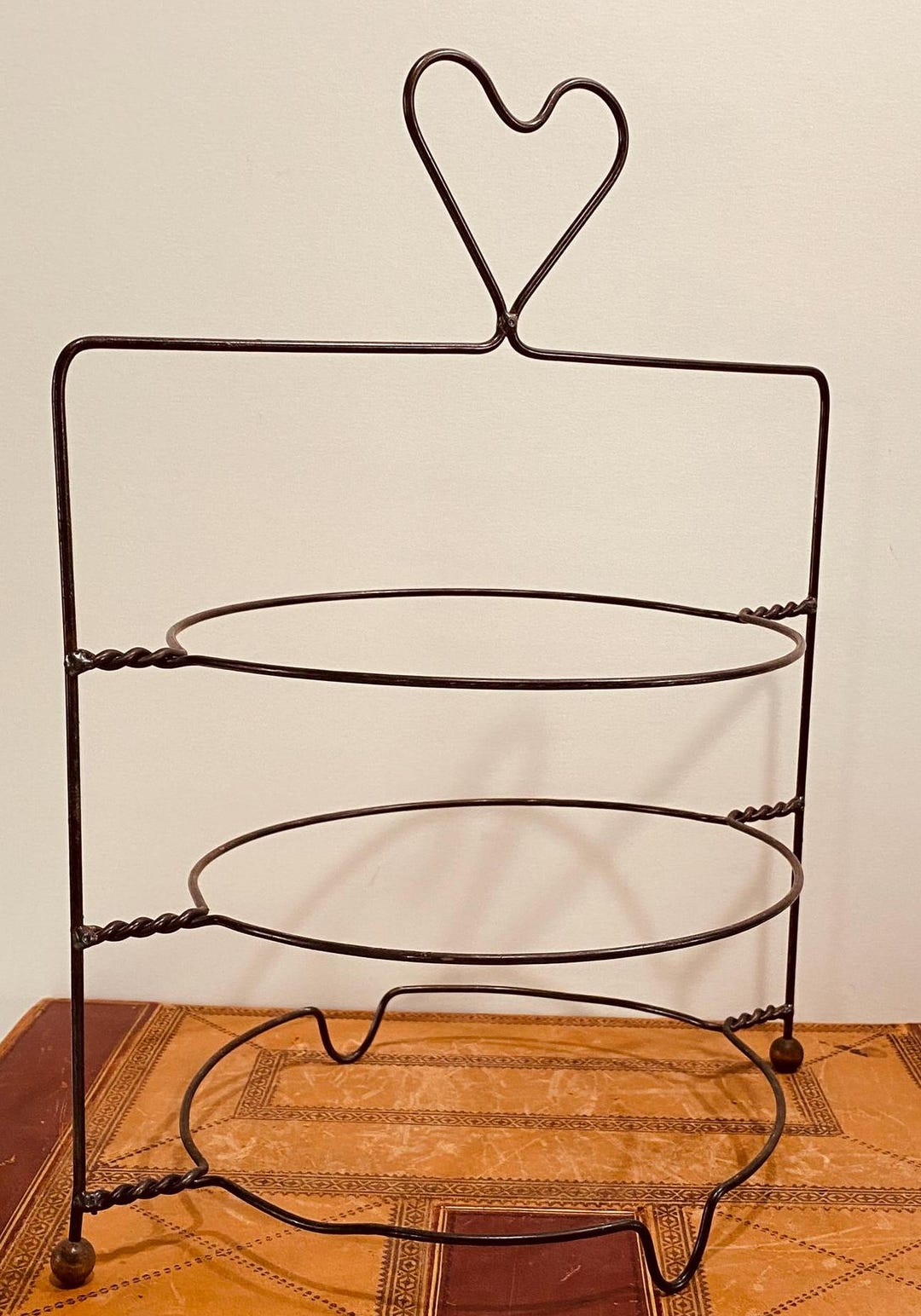 Vintage 3 Tier Wire Pie Rack - Plate Display - Vintage Pie Stand ...