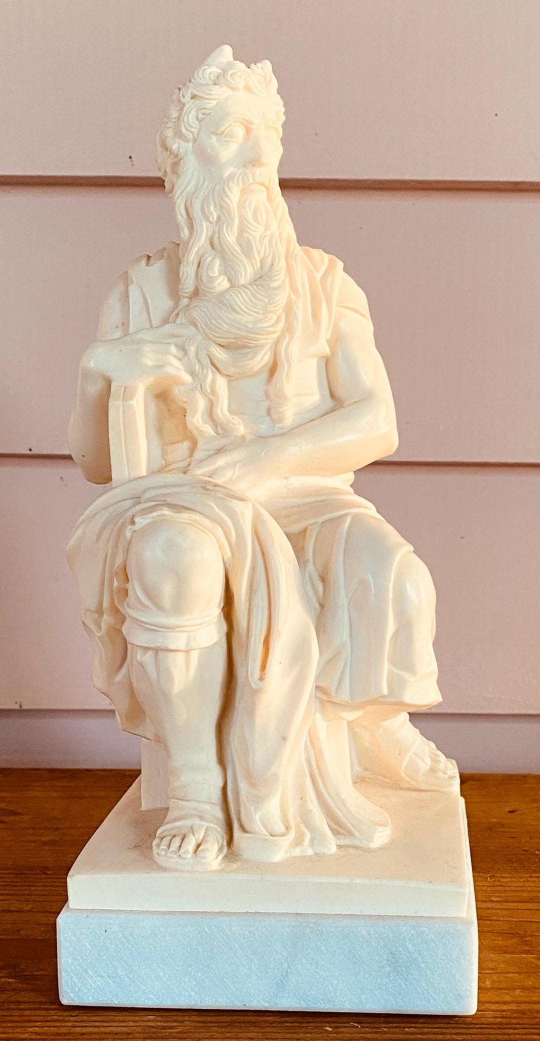Alabaster Figure of Moses - Classic Pose With the Book - Vintage - Etsy