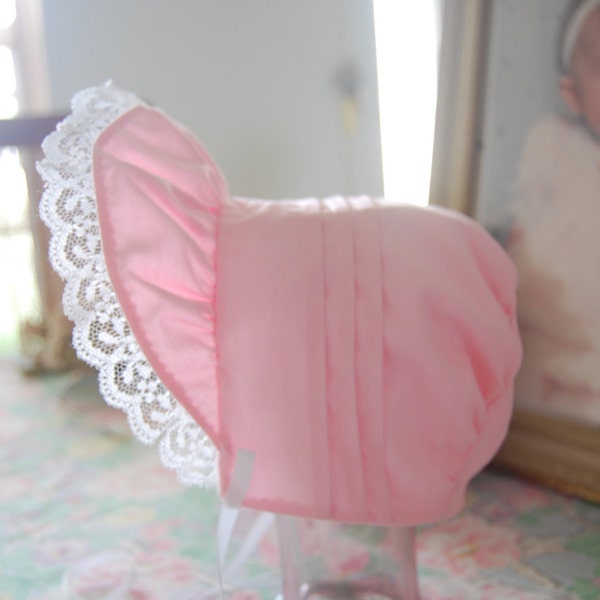 Pink Bonnet - Etsy