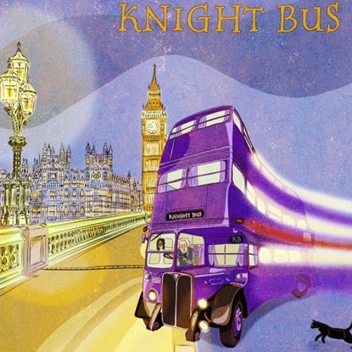 A009: Poster Knight Bus - Etsy